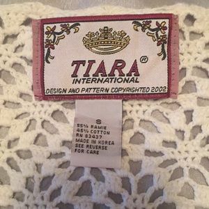 Tiara International | Sweaters | Tiara International Crochet Cardigan ...